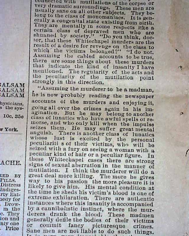 Nice Jack the Ripper newspaper... - RareNewspapers.com