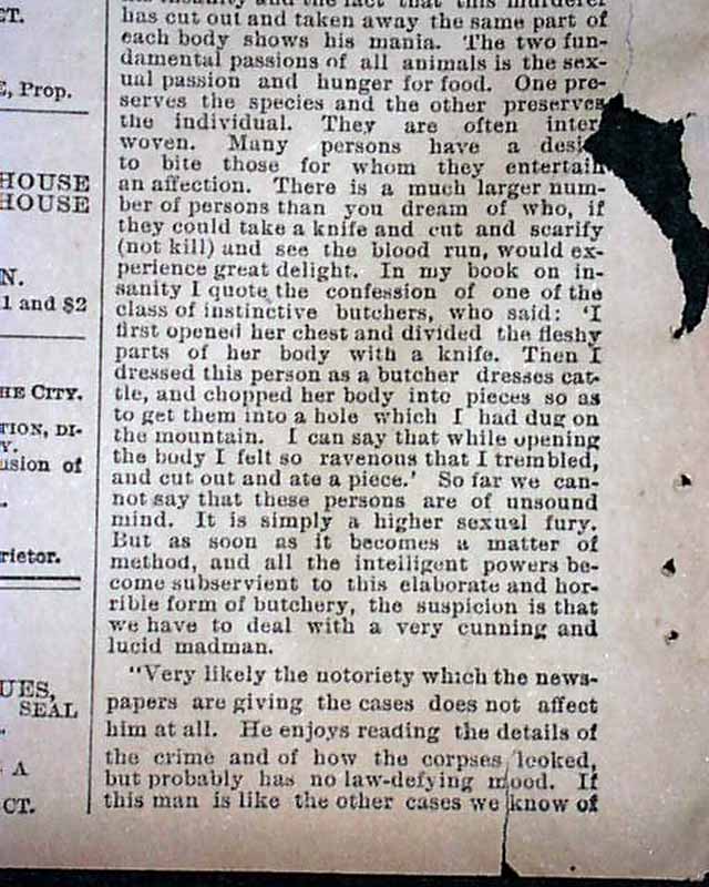 Nice Jack the Ripper newspaper... - RareNewspapers.com