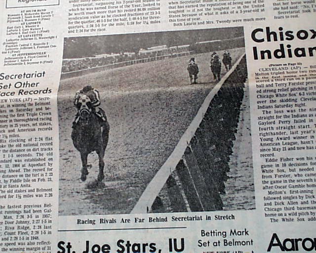 Secretariat wins 1973 triple crown... - RareNewspapers.com