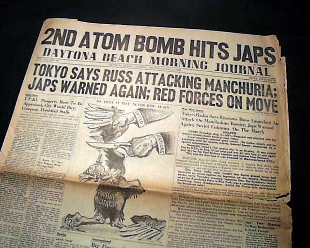 The atomic bomb unleashed on Nagasaki... - RareNewspapers.com