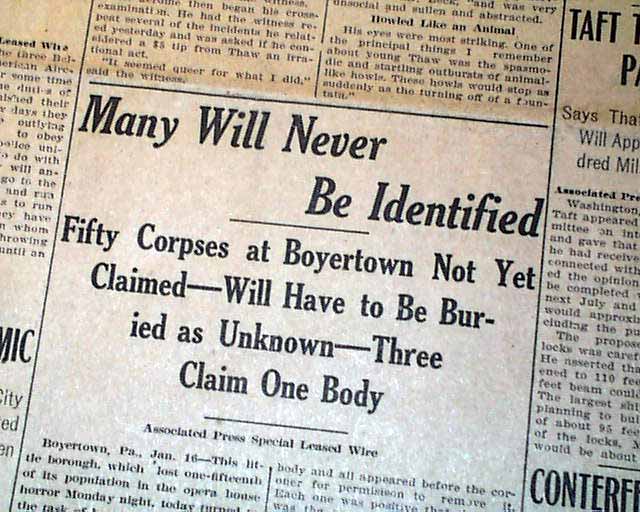 1908 Rhoads Opera House Fire... Boyertown PA... - RareNewspapers.com