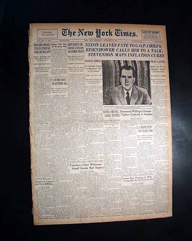 Richard Nixon's famous Checkers speech, with the full text ...