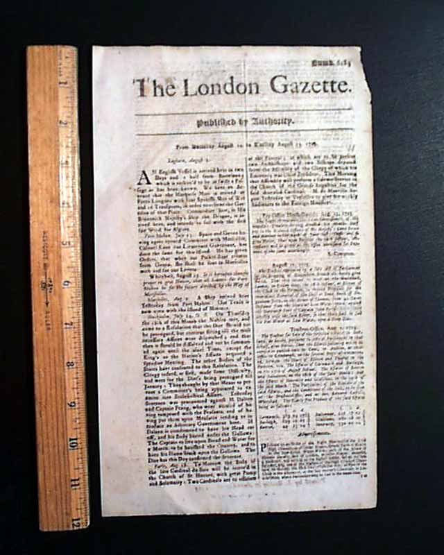 World's Oldest NEWSPAPER 1723 Gazette 285 YEARS OLD... - RareNewspapers.com