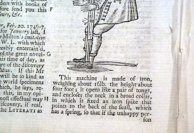 Torture device illustsrated... - RareNewspapers.com