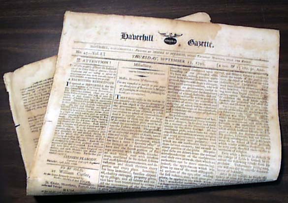 1799 Haverhill MA Newspaper... - RareNewspapers.com
