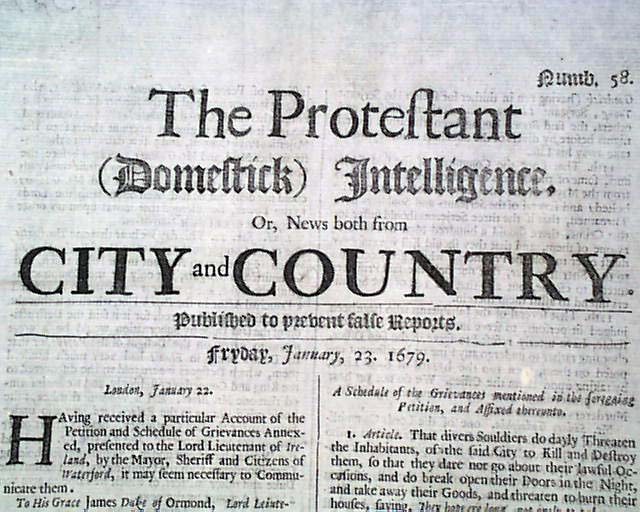 Benjamin Harris Newspaper... - RareNewspapers.com