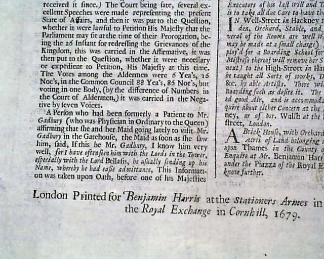 Benjamin Harris Newspaper... - RareNewspapers.com