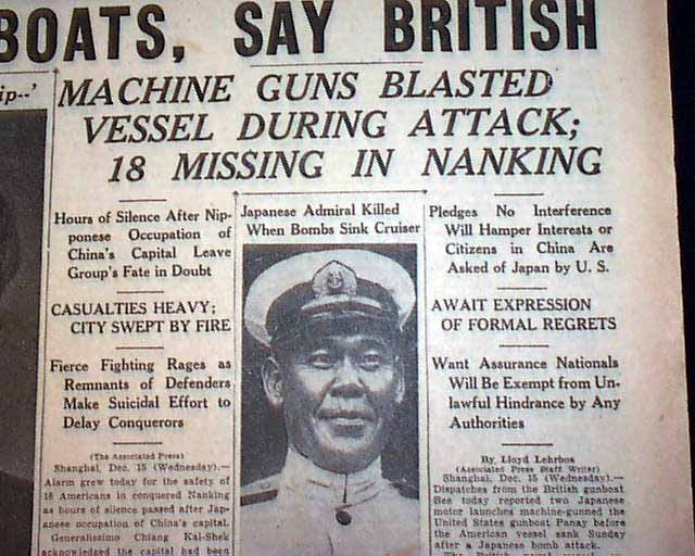 Rape of Nanking in 1937... - RareNewspapers.com