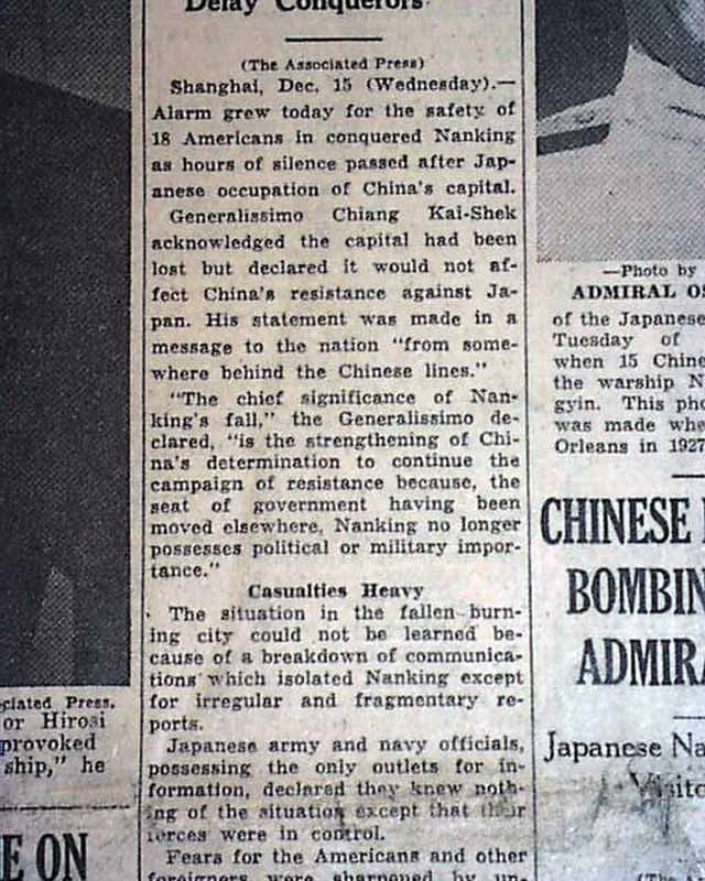 Rape of Nanking in 1937... - RareNewspapers.com