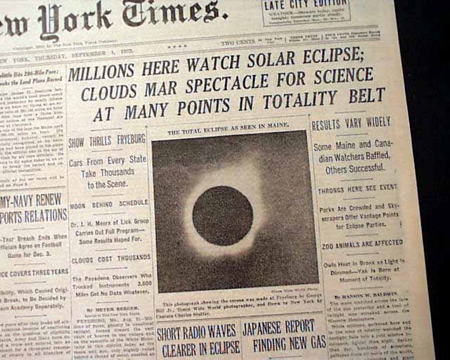 1932 solar eclipse... - RareNewspapers.com