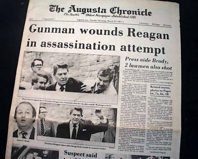 Ronald Reagan is shot... John Hinckley Jr... - RareNewspapers.com