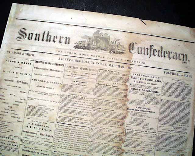 Great title for a Confederate newspaper... - RareNewspapers.com
