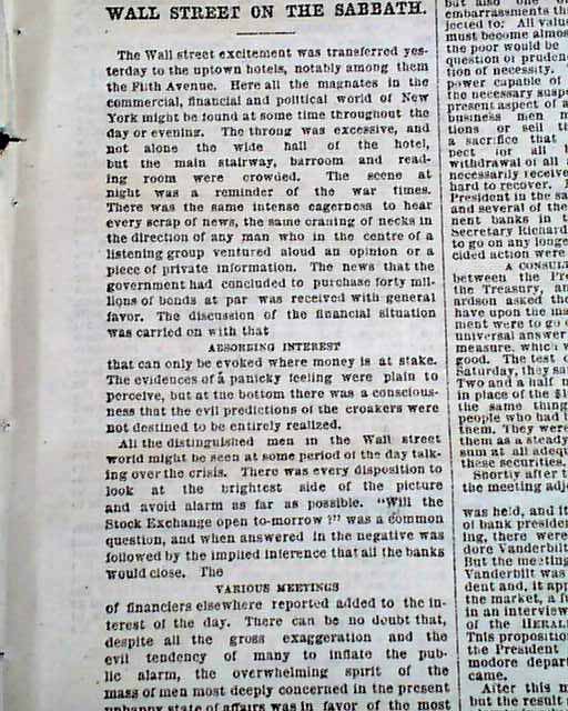 The financial panic of 1873... - RareNewspapers.com