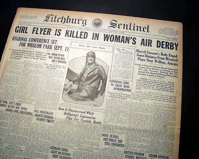 1st Women's Air Derby death... Marvel Crosson... - RareNewspapers.com