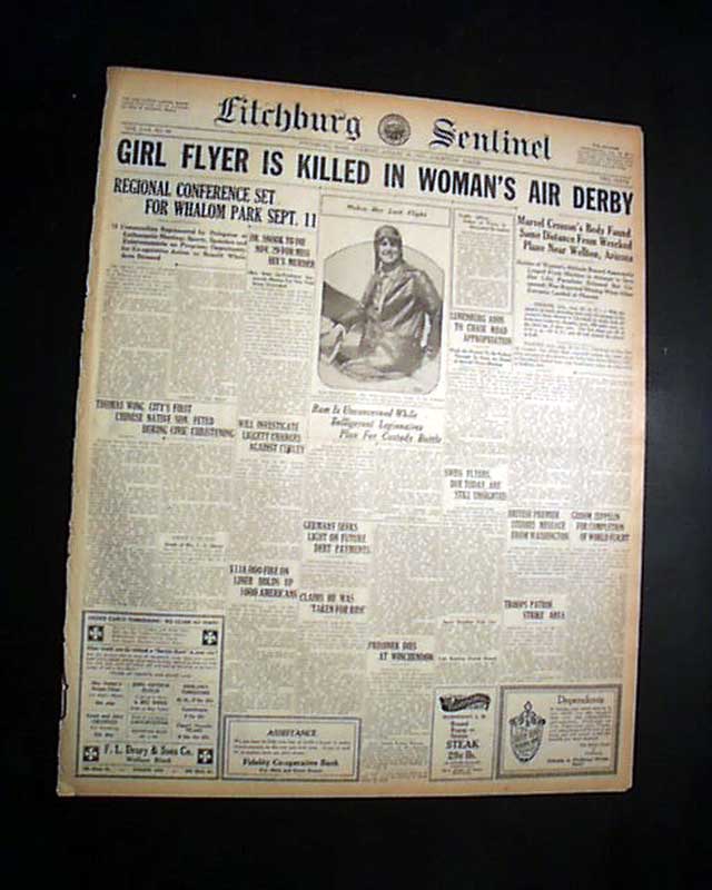 1st Women's Air Derby death... Marvel Crosson... - RareNewspapers.com