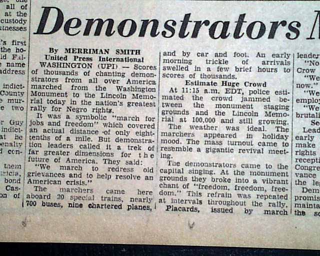 Martin Luther King's march on Washington, D.C... - RareNewspapers.com