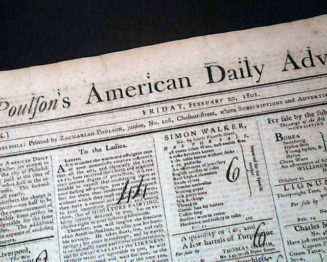 Thomas Jefferson is (finally) elected President... - RareNewspapers.com