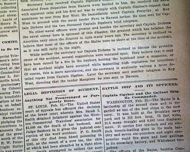 U.S.S. Maine explodes in Havana Harbor... - RareNewspapers.com