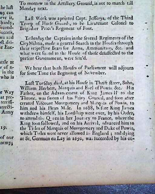 1745 Scotland newspaper from the Jacobite Rebellion... - RareNewspapers.com