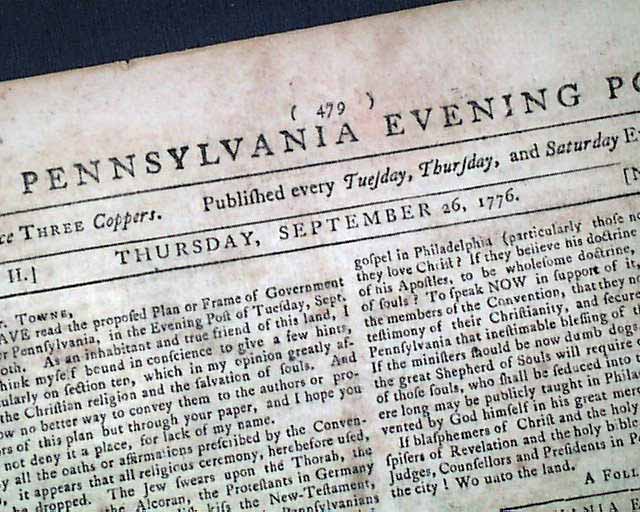 From Philadelphia in 1776... - RareNewspapers.com