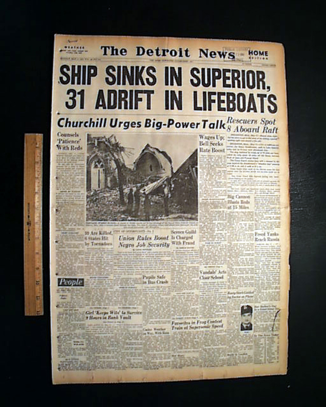 1953 SS Henry Steinbrenner sinking.... - RareNewspapers.com