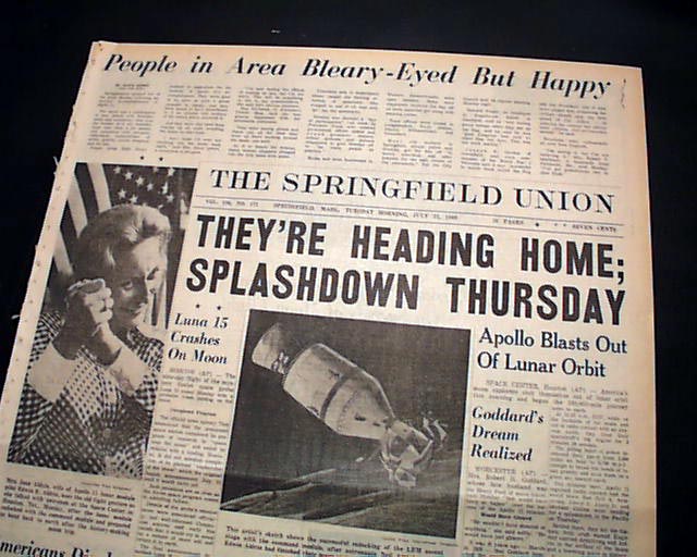 1969 Apollo 11 landing on the Moon.... - RareNewspapers.com