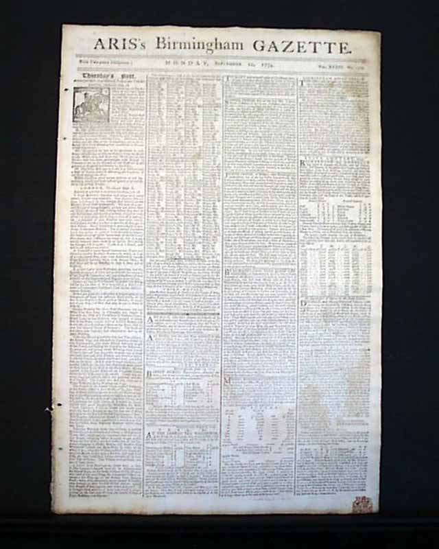 General Thomas Gage in Boston... - RareNewspapers.com