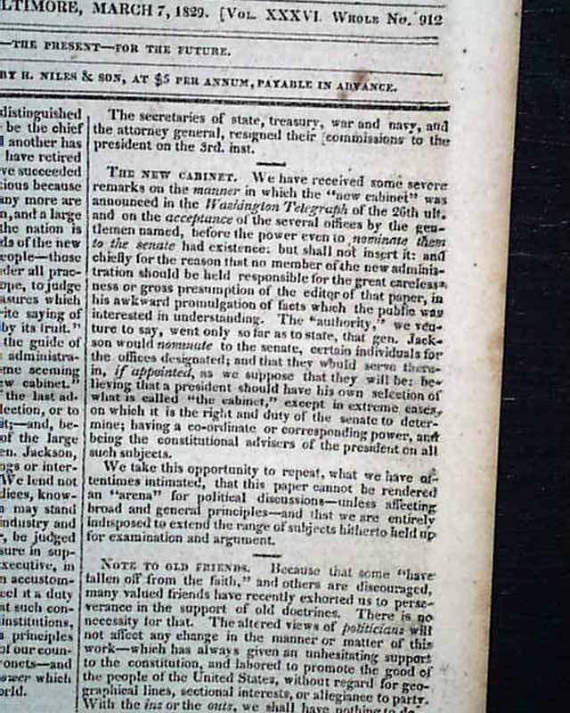 Inauguration Of Andrew Jackson... - RareNewspapers.com