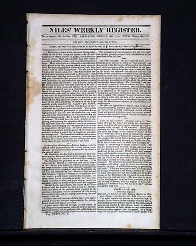 Inauguration Of Andrew Jackson... - RareNewspapers.com