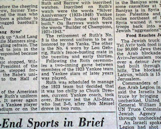 Babe Ruth's final farewell... - RareNewspapers.com