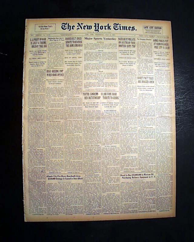 Lou Gehrig's "Luckiest man alive" speech... - RareNewspapers.com