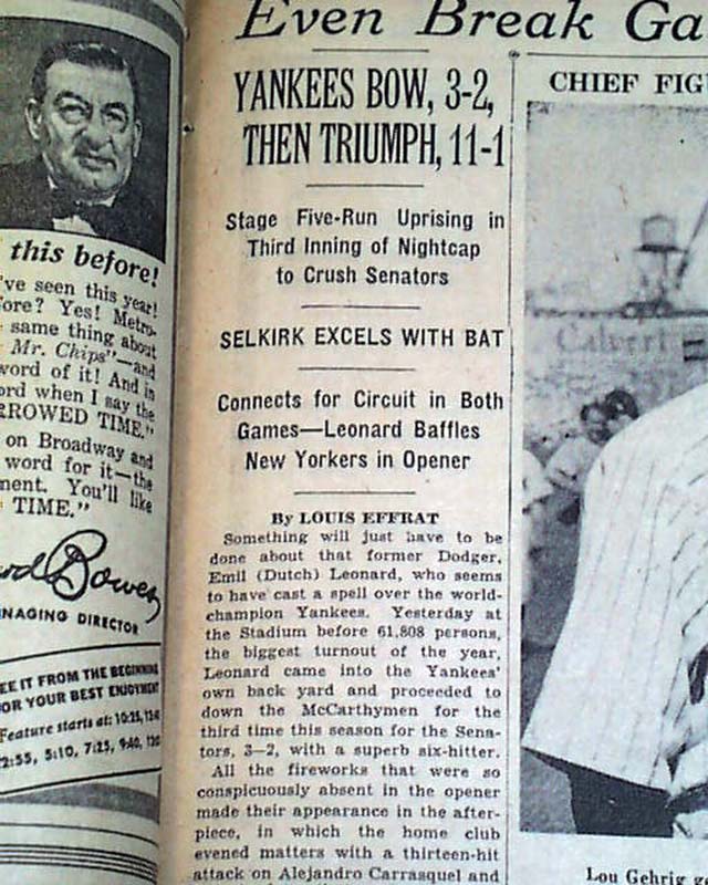 Lou Gehrig's "Luckiest man alive" speech... - RareNewspapers.com