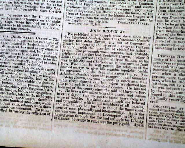 The John Brown raid at Harper's Ferry... Brownsville, Texas ...