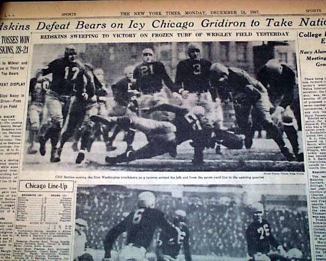 Washington Redskins win Title in 1937..... - RareNewspapers.com