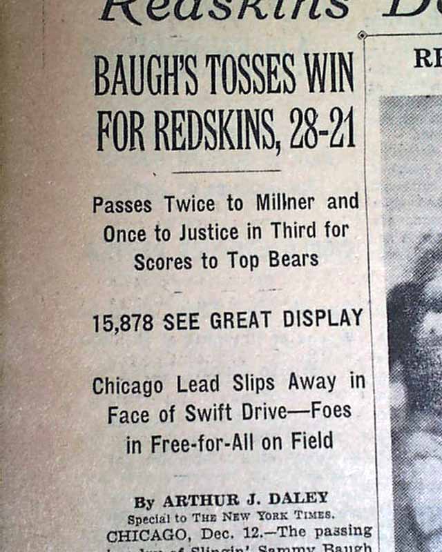 Washington Redskins win Title in 1937..... - RareNewspapers.com