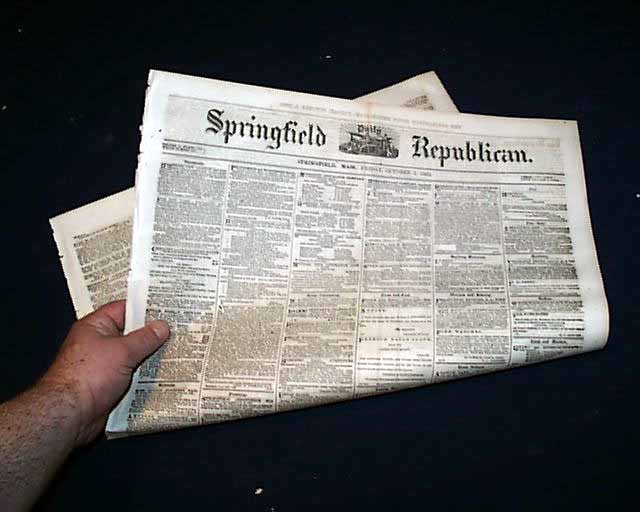 1862 Springfield MA Newspaper.... - RareNewspapers.com