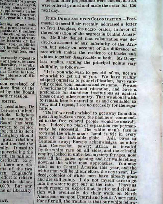 1862 Springfield MA Newspaper.... - RareNewspapers.com