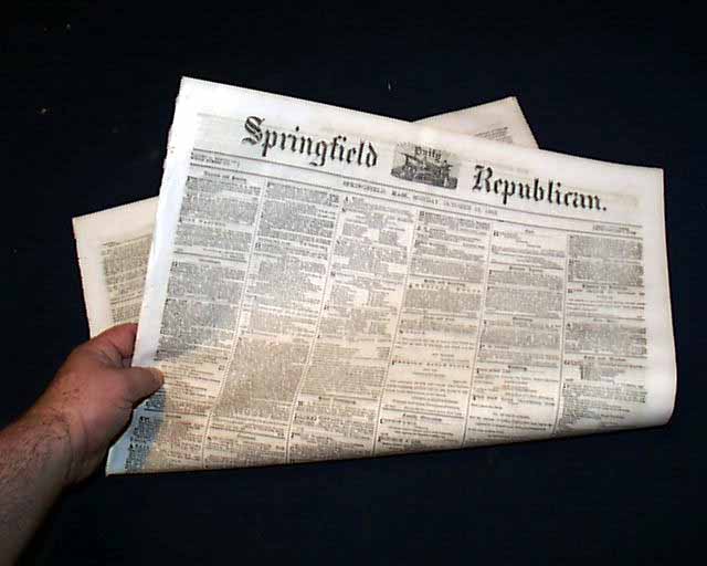 1862 Springfield MA Newspaper.... - RareNewspapers.com