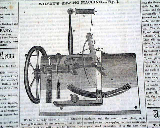 Early & significant development in the sewing machine ...