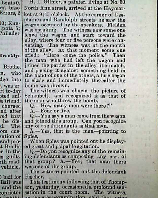 August Spies as bomb thrower.... - RareNewspapers.com