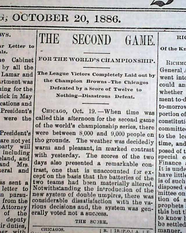 1886 World Series.... - RareNewspapers.com