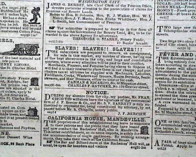 Pre-Civil War newspaper from New Orleans... - RareNewspapers.com