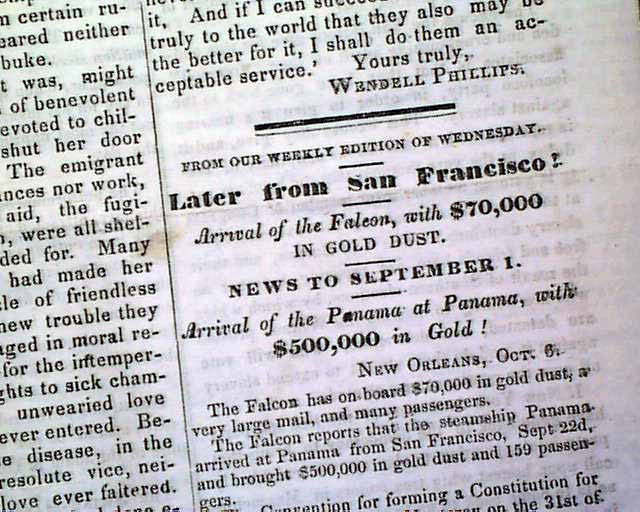The Gold Rush... Death of Edgar Allan Poe... - RareNewspapers.com