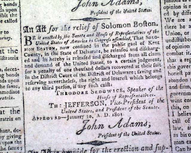 Jefferson's first inaugural address... - RareNewspapers.com