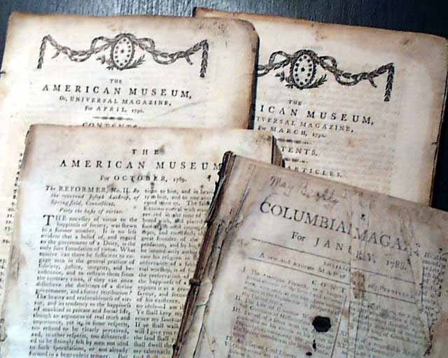 Eight magazines from Philadelphia, late 1700's... - RareNewspapers.com