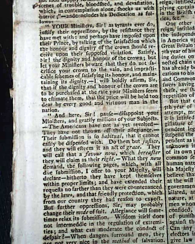 British review of Jefferson's famous pamphlet that would lead to the ...