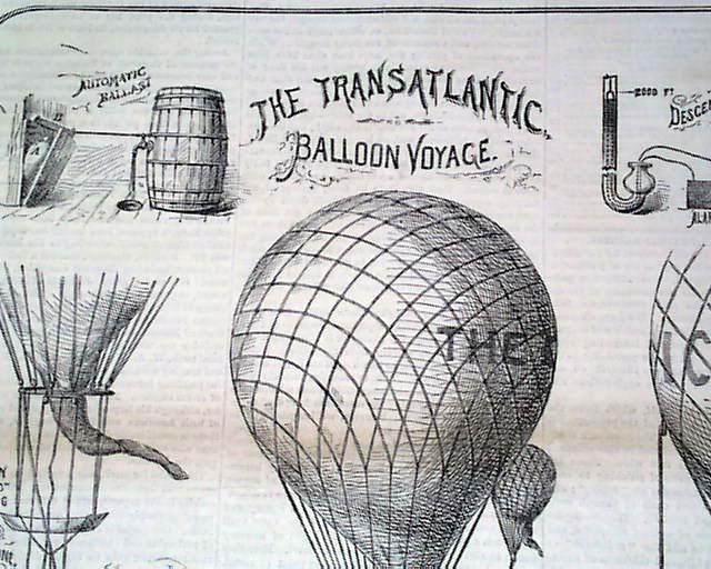 Early Balloon Travel In 1873... - RareNewspapers.com