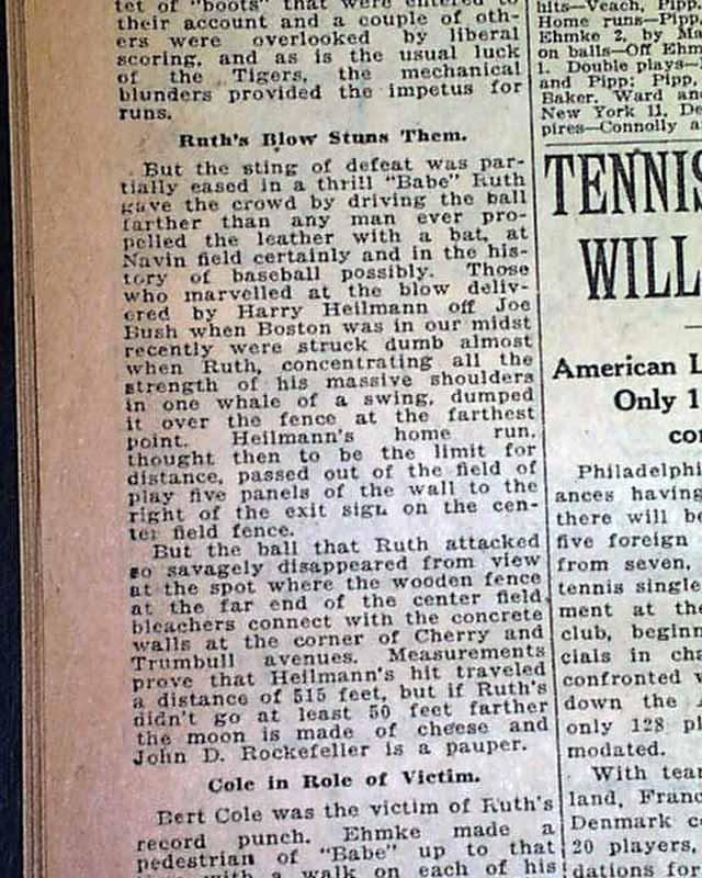 Babe Ruth sets all-time home run record in 1921... - RareNewspapers.com