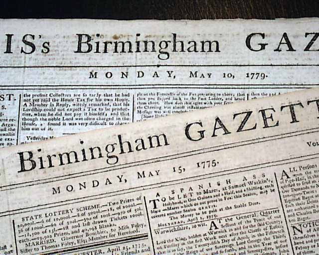 Five issues from during the Revolutionary War... - RareNewspapers.com