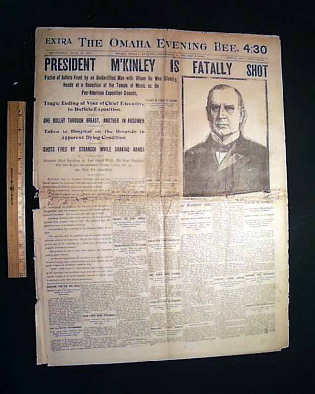 President McKinley Shot... - RareNewspapers.com